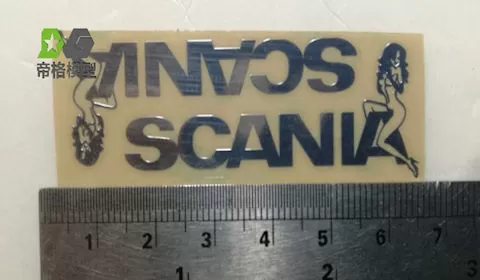 AsTec Models - DMW 074-4B Scania outline ladies decal in chrome - DMW